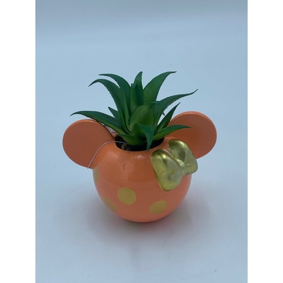 Disney | Accents | Disney Minnie Mouse Ceramic Mini Planter With Faux ...